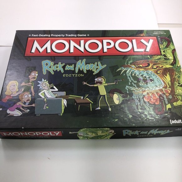 Monopoly | Toys | Rick And Morty Edition Monopoly Board Game Adult Swim With Collectible Tokens ...
